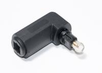 China TV DVD Optical Fiber Accessories 90 Degree Male To Female Connector for sale