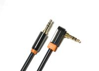 China Black 0.92 Meters Optical Digital Audio Cable , 3.5mm Metal PVC Car Speaker Cable for sale