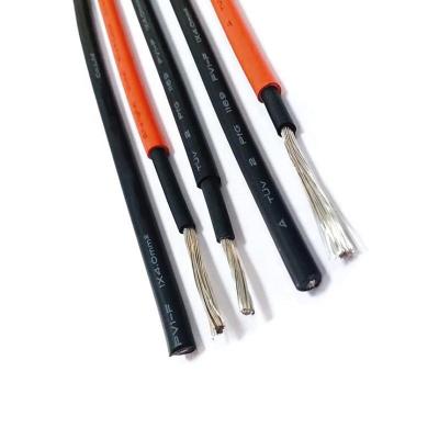 China 1500V DC Solar Cable PV Wire 10 AWG 25mm Red Photovoltaic Cable for sale