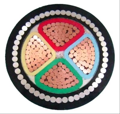 China 150mm 4 Core Copper Conductor XLPE Insulated SWA Armoured Power Cable 0.6/1kV for sale