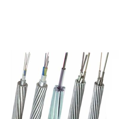 China OPGW Optical Ground Wire 0.6 kV 1 kV Corrosion Resistant Fiber Optic Cable for Power Transmission for sale