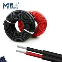 China TUV Certified Twin Core Solar Cable 2x4mm² Tinned Copper XLPO Insulation 1000V for sale