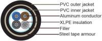 China U1000 Aluminum XLPE Steel Tape Armoured ARVFV Cable 3x300+1x120+1x25mm 3x300+2x25mm 3x300+1C+P.E NFC 32-322 IEC 60502 for sale