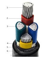China U1000 Aluminum XLPE Steel Tape Armoured ARVFV Cable 3x300+1x120+1x25mm 3x300+2x25mm 3x300+1C+P.E NFC 32-322 IEC 60502 for sale