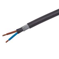 China 2 Core 1.5mm2 2.5mm2 4mm2 6mm2 SWA Armoured Cable Copper Conductor PVC Insulation & Jacket Black 600/1000V for sale