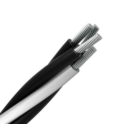 China XLP-DRS 90 Degree, 600V Hard Aluminum Conductor and XLP Insulated Underground Distribution Cable 2X1/0+1X2AWG for sale