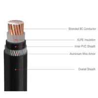 China Industrial Power Rigid Single Core 1x630 Mm Copper XLPE Insulated Armoured AWA Cable 0.6/1 KV ISO9001 for PVC Jacket for sale