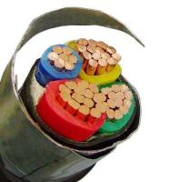China 0.6/1kV YJV22 XLPE Insulated Stranded Copper Conductor Double Steel Tape Armored 4-Core 3*150+95sqmm Underground Power Cable for sale