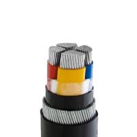 China 300mm2 4-Core AL XLPE PVC Insulated SWA Aluminium Steel Wire Armoured Power Cable Black Underground for sale
