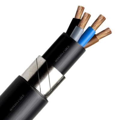 China RVFV-K RVFAV-K Flame Retardant 240mm Flexible Armored Cable Double Steel Tape Copper Conductor PVC for Construction Use for sale
