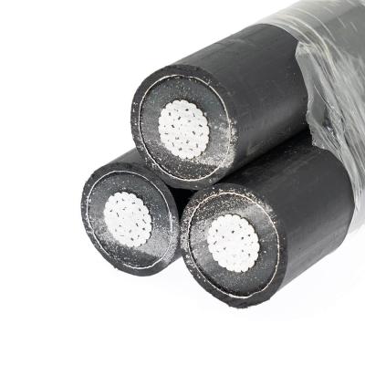 China Torsade NFC 33-226 EDR 3*1*240mm2 Aluminum Conductor 12/20 (24)kv 19/30(36kv) HTA CIS MV ABC Cable for sale
