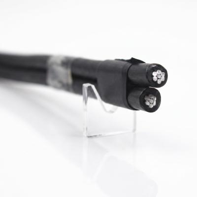 China Aluminum Conductor Overhead XLPE Twisted ABC Service Cable 4*25mm2 2*25mm2 JKLYJ Model IP67 Rated Low Voltage for sale