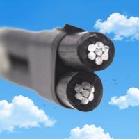 China Twisted Stranded Aluminum Cable XLPE Insulated Overhead Power Cable 2*25mm2 Low Voltage ABC Cable for sale