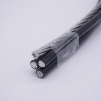 China 3/0 AWG Stranded Aluminum Overhead Triplex Duplex Cable ACSR Messenger Conductor XLPE Insulated IP54 Rated for sale