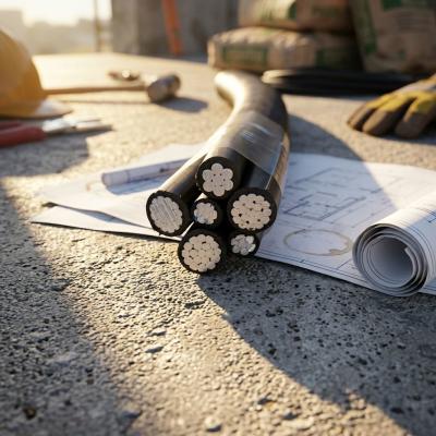 China PRC Aluminum XLPE Insulated Overhead Twisted Torsade BT Cable 3*70+1*35mm NFC 33 209 for sale