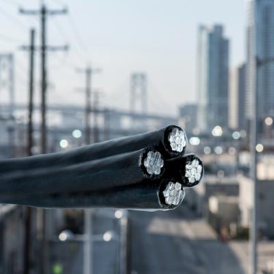 China Twisted Stranded Aluminum ABC Cable 4-Core 4*35mm XLPE Low Voltage Overhead No Sheath for Industrial Construction Use IP66 for sale