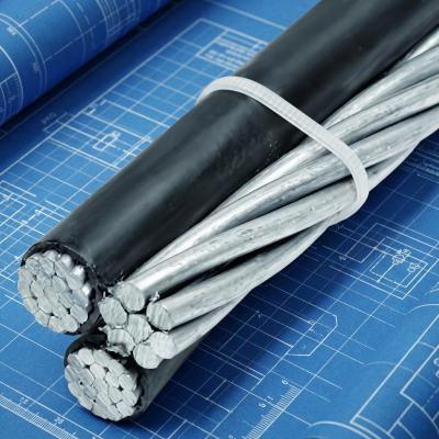 China Bare Aluminum Service Drop Wire #4/7 ABC Cable 500 Meter by Roll for Overhead Aerial Bundled Cable for sale
