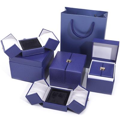 China Double Door Velvet Jewelry Box Luxury Storage Case Customizable Size 30x20x15cm for sale