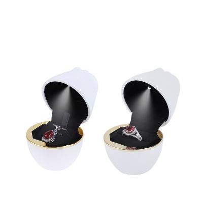 China White LED Light Jewelry Packaging Box with Rose Design for Necklace Ring Bracelet Display - Custom Sizes Available for sale