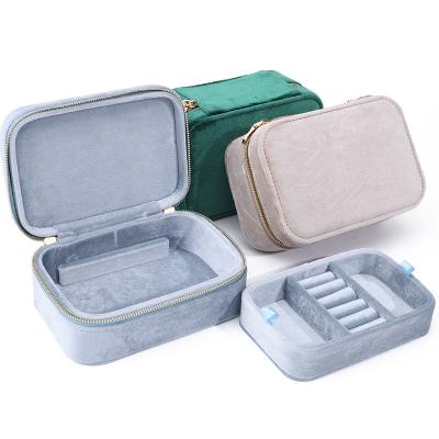 China Custom Velvet Jewelry Storage Box for Earrings Necklaces Rings - 300,000 Monthly Capacity with 20-Day Production for sale