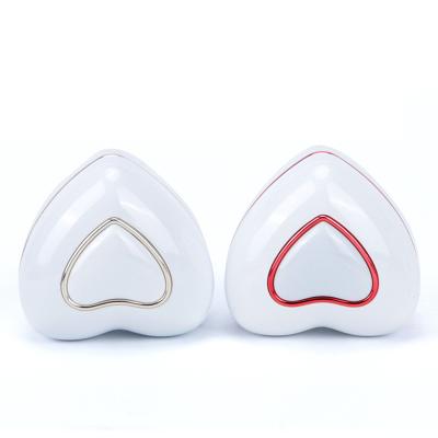 China Custom Heart Shaped LED Jewelry Box with White Lighting and Double Gold Rim - OEM Display Case for Rings and Necklaces for sale
