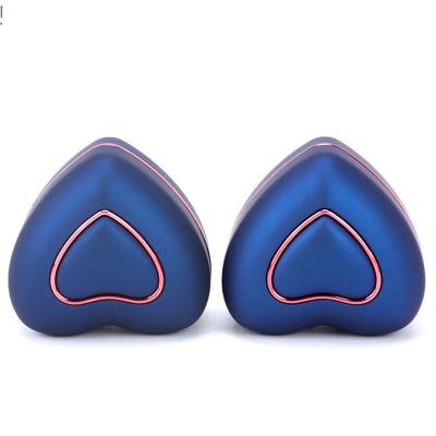 China Blue Ring Bracelet Box with LED Light Custom Logo Jewelry Storage Display Case 20x15x10cm for sale