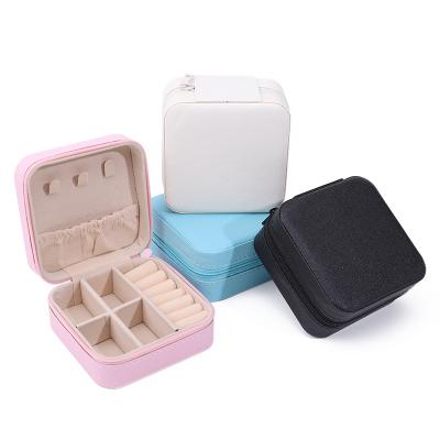 China Custom Logo Travel Jewelry Box for Earrings Necklace Ring Storage - 300,000 Monthly Capacity, 20-Day Production for sale