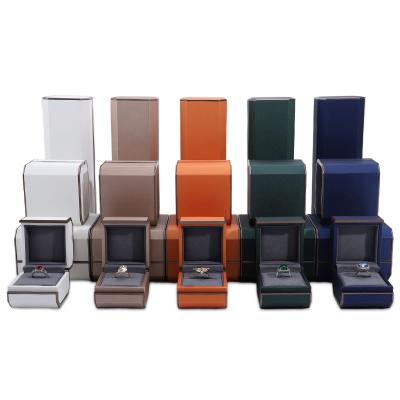 China Custom PU Leather Jewelry Box Octagonal Casement for Rings Necklaces Bracelets for sale