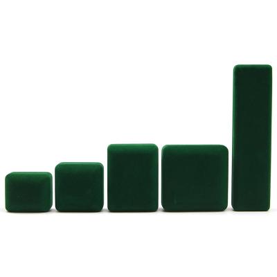 China Custom LED Light Ring Box Green Velvet with Hanhong Logo Embossing for Jewelry Display for sale