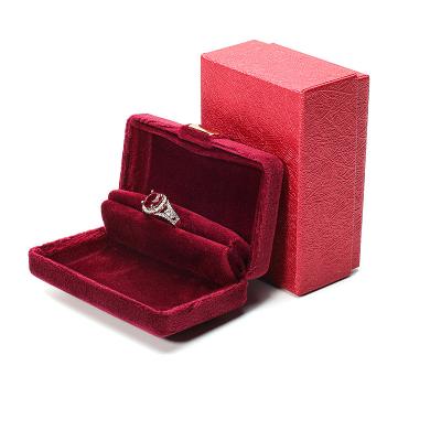 China Custom Logo Velvet Jewelry Box for Luxury Earrings Bracelet Necklace Ring 10x8x3cm for sale