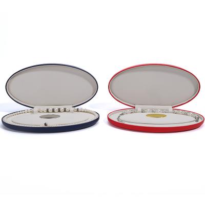 China Custom Logo PU Leather Jewelry Box for Ring Necklace Bracelet Storage with Velvet Interior for sale