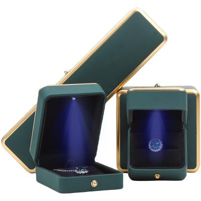 China OEM Rectangle LED Jewelry Box Eco Friendly for Bracelet Necklace Earrings Ring Packing 300000pcs for sale