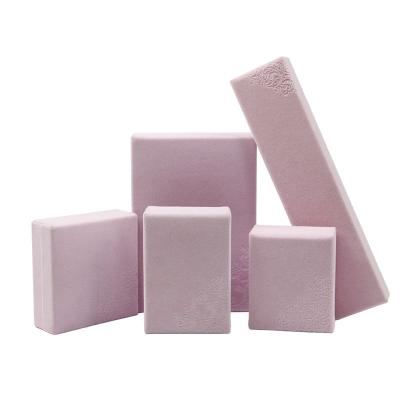 China Custom Velvet Jewelry Box 6x6x4.6cm Embossed Logo for Necklace Ring Storage for sale