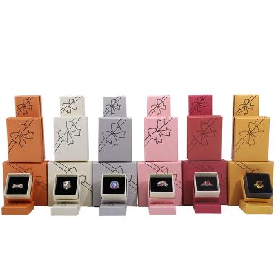 China Hanhong Black Rose Paper Jewelry Box with Heaven and Earth Cover - Custom Sizes Available with Embossing and Hot Stamping Options for sale