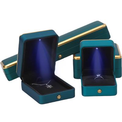 China Peacock Blue Light Luxury Jewelry Box Organizer for Bracelet Necklace Earring Ring 30x20x10cm for sale