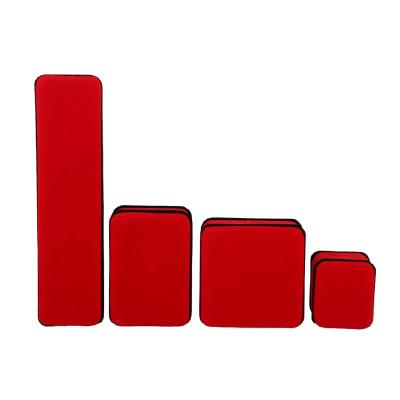 China Custom Red Velvet Jewelry Packaging Box Double Layer 6x5.5x5cm for Bracelet Necklace Ring for sale