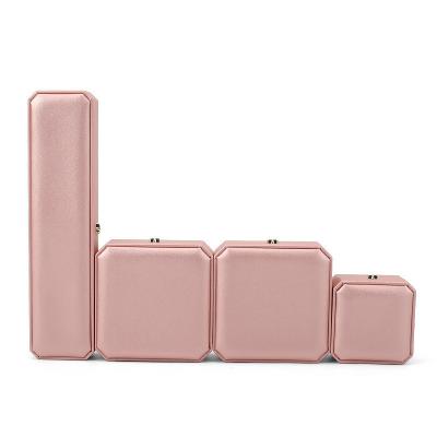 China Octagonal Leather Crown Jewelry Box for Gold Bracelets Earrings and Pendants Custom Logo for sale