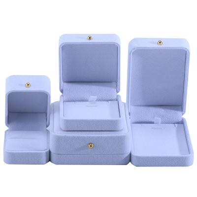 China Custom White Velvet Jewelry Packaging Box for Necklace Bracelet Ring Earrings 300000pcs Monthly for sale