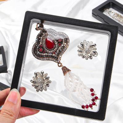 China PE Membrane Suspension Jewelry Display Box - Custom Size Transparent Film Floating Case with 300,000 Monthly Capacity for sale
