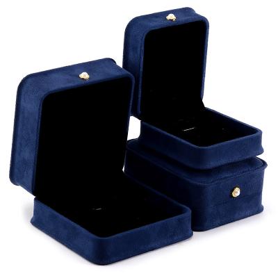 China Velvet Handmade Jewelry Box for Bracelet Earrings Necklace Pearl Lock Custom Size for sale