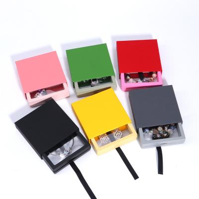 China Custom Color Drawer Jewelry Display Box with Embossing Options for Rings and Earrings Storage for sale