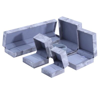 China Handmade Eco Cardboard Flip Marble Jewelry Box Customizable 20x15x10cm for sale