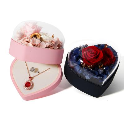 China Custom Heart-Shaped Flower Jewelry Box with Velvet Interior and Embossing - Available in Custom Sizes for sale