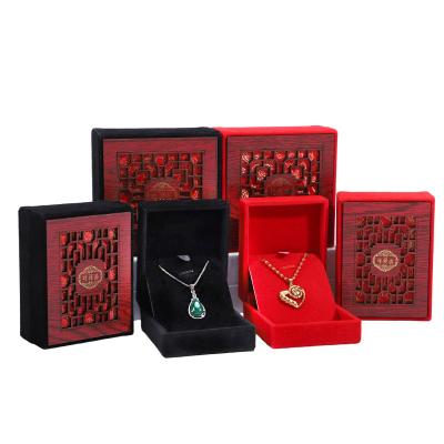 China Handmade Wooden Jewelry Box 8.3x7x3.7 Inches with Velvet Interior for Rings Bracelets Necklaces Storage for sale
