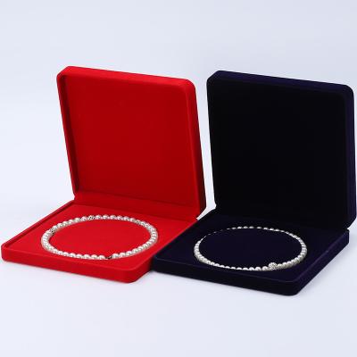 China Custom Velvet Jewelry Box for Pearl Necklace Storage Soft Velvet PU Leather 300000pcs Monthly Supply for sale