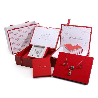 China Custom Luxury Cardboard Paper Jewelry Gift Box with Pop-Up Greeting Card - 300,000 Monthly Capacity, 20-Day Production for sale