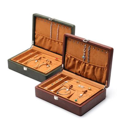 China Custom PU Leather Double Flap Jewelry Box - 300,000 Monthly Capacity with 20-Day Production for sale
