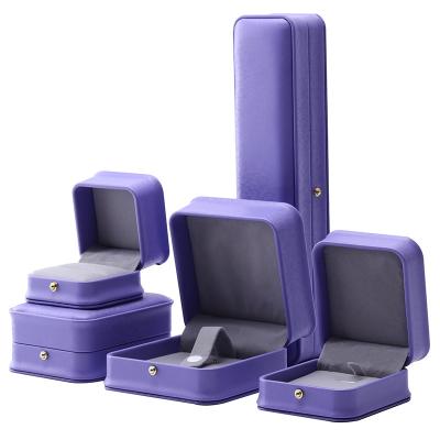 China Purple Velvet Jewelry Storage Box for Ring Pendant Custom Logo 5-7 Day Sample for sale
