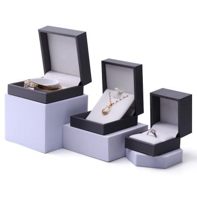 China Custom Soft Touch PU Leather Jewelry Packaging Box Set Luxury Organizer with Logo for sale