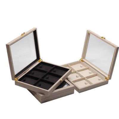 China Flip Open PU Leather Jewelry Display Box with Mirror - 300,000 Pieces Monthly Capacity, 20-Day Production for sale